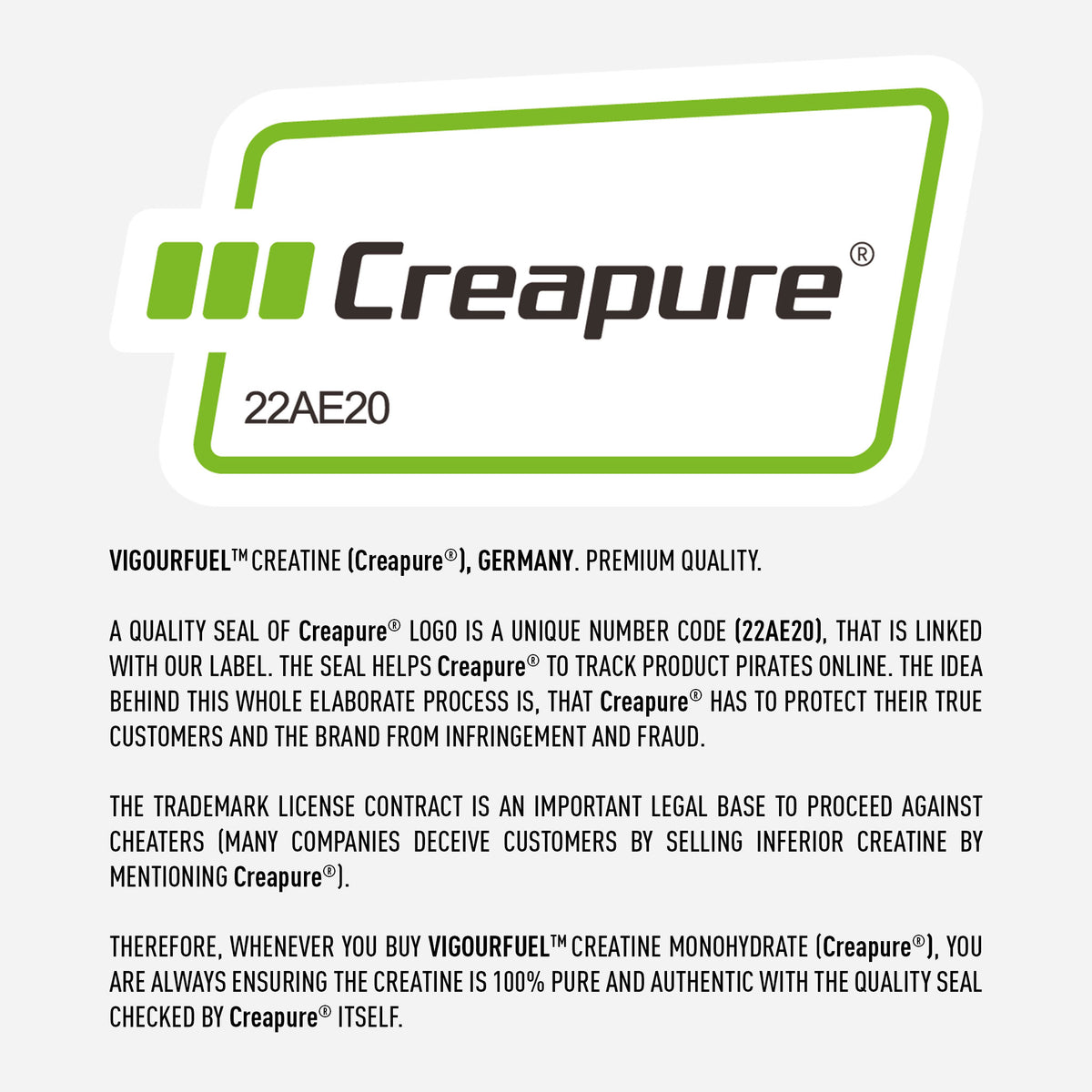 Creapure® Creatine Monohydrate in India| Vigourfuel